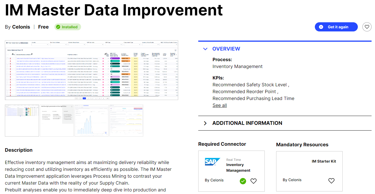 Master Data Improvement (MDI) App Installation